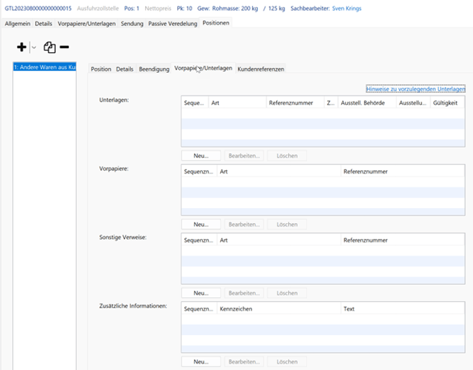 Ausfuhranmeldung AES 3.0